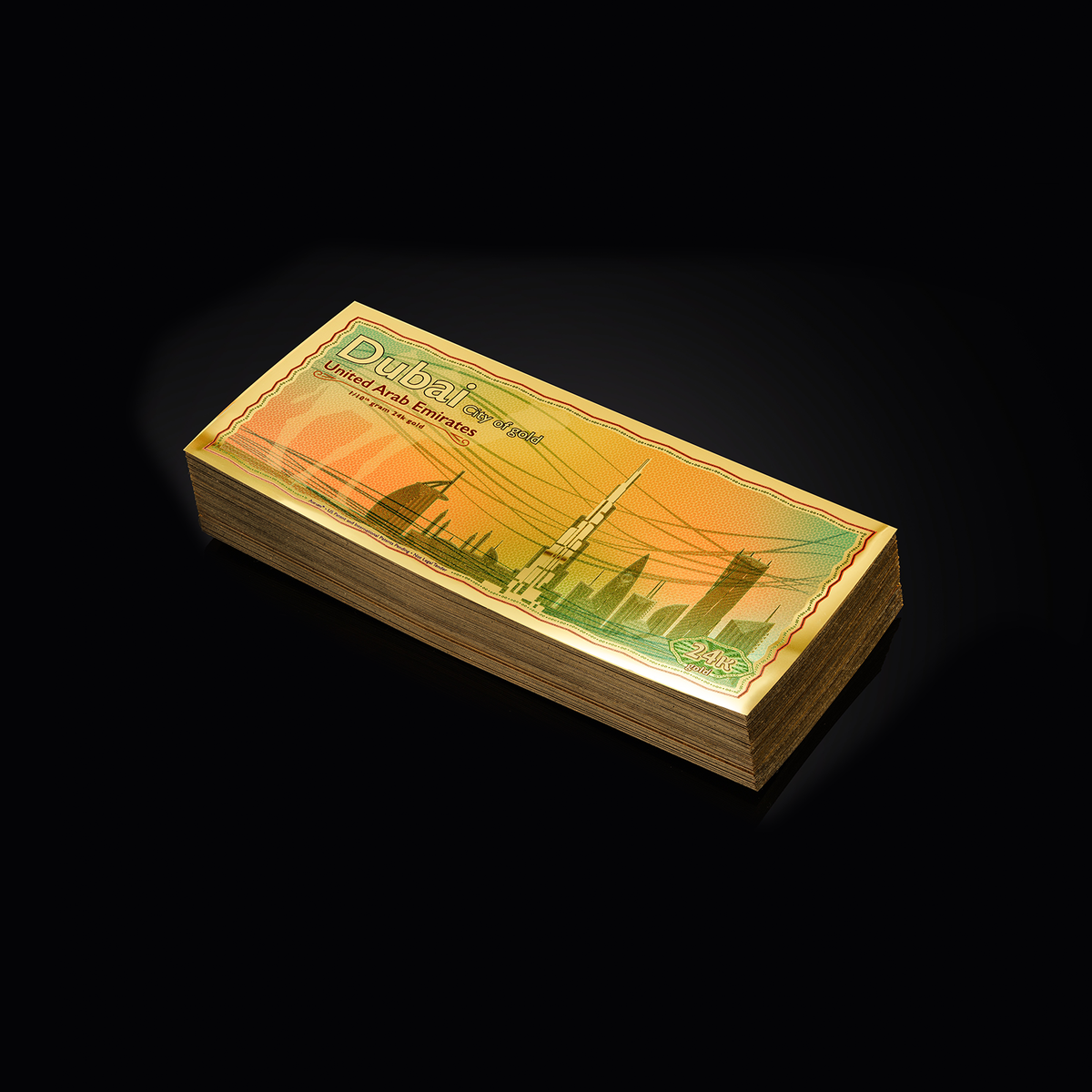 DUBAI'S FIRST GOLD NOTE SOUVENIR